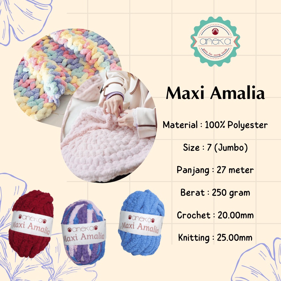 Jual Harga termurah KATALOG - Benang Rajut Maxi Amalia / Chenille ...