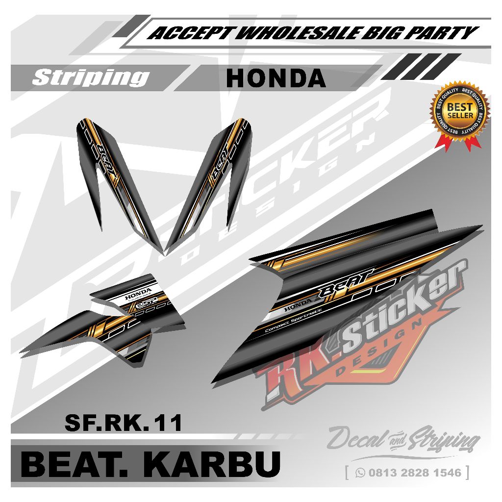 Jual Stiker Motor BEAT KARBU 2008 2011 Sticker Striping Variasi BEAT ...