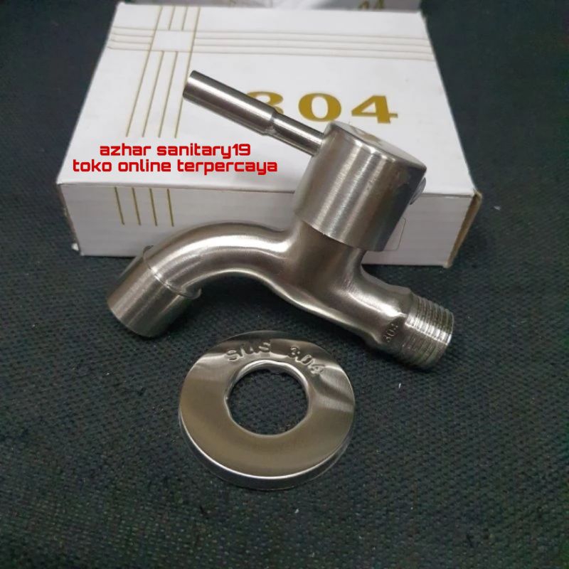 Jual kran tembok stainless sus 304 / kran air stainless | Shopee Indonesia