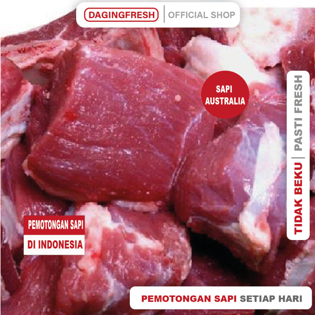 Jual [100%LOKAL] DAGINGFRESH Daging Sapi Baru Untuk Rendang Bukan ...