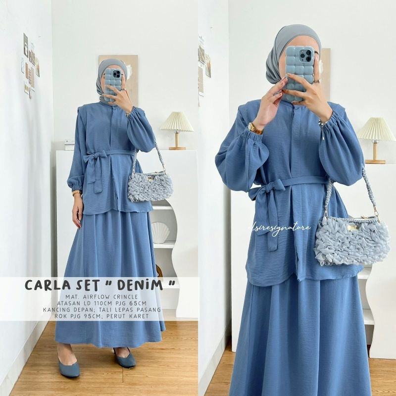 Jual MARLA SET ROK CRINKLE AIRFLOW LD 110 // SETELAN ROK POLOS // ONE SET ROK POLOS // SETELAN ...