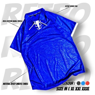 Jual BAJU JERSEY BAHAN EMBOS TIMBUL RETRO SERIES KERAH TALI MURAH/COD ...