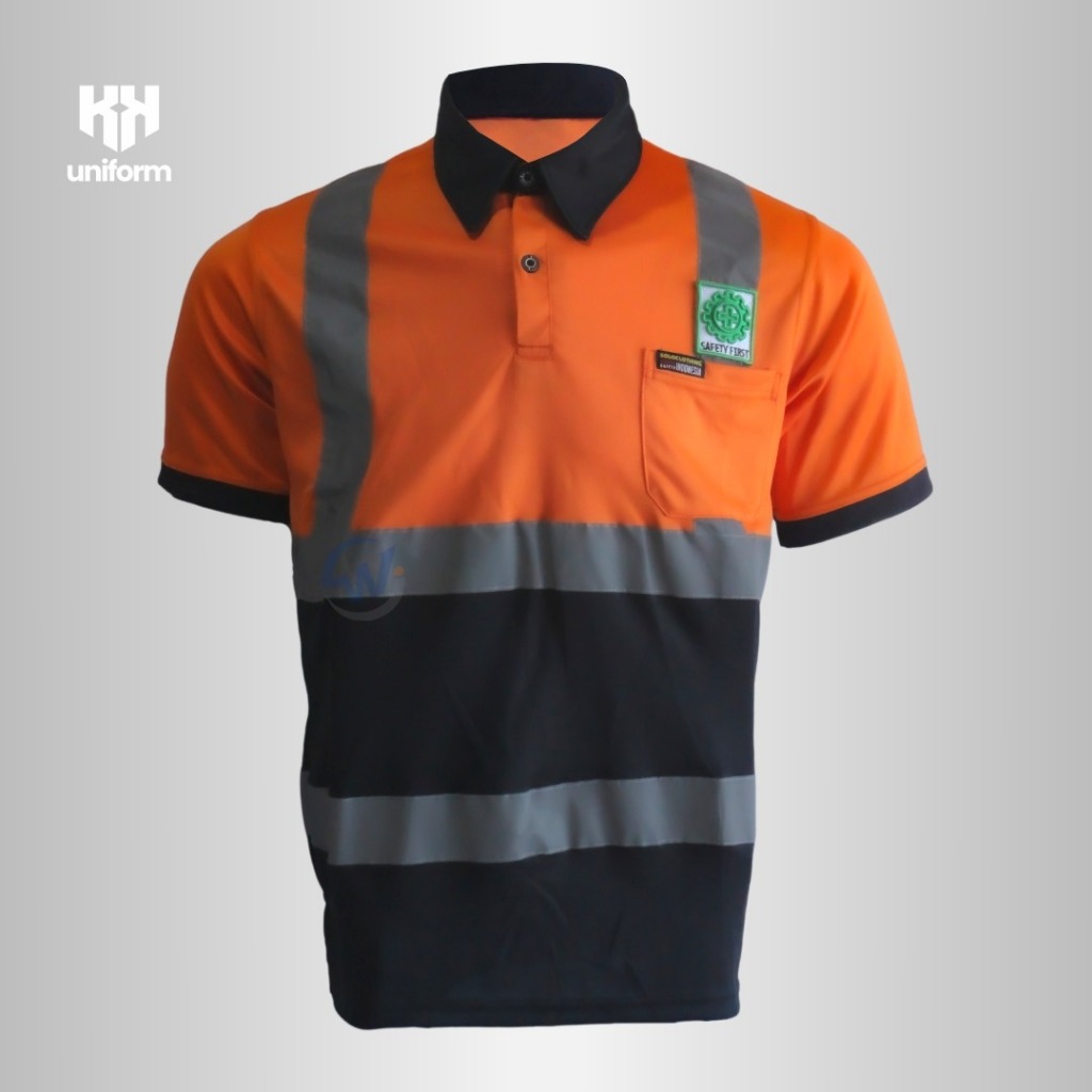 Jual KAOS POLO SAFETY/ lapangan/ outdoor/ polo shirt lengan pendek ...
