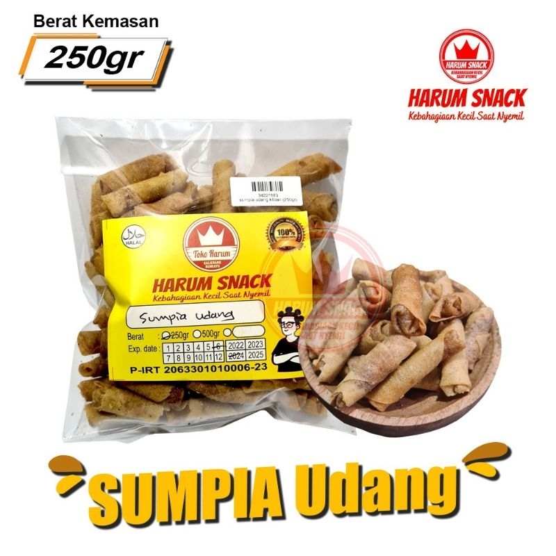 Jual SUMPIA UDANG 250 gram [Harum Snack Official] | Shopee Indonesia