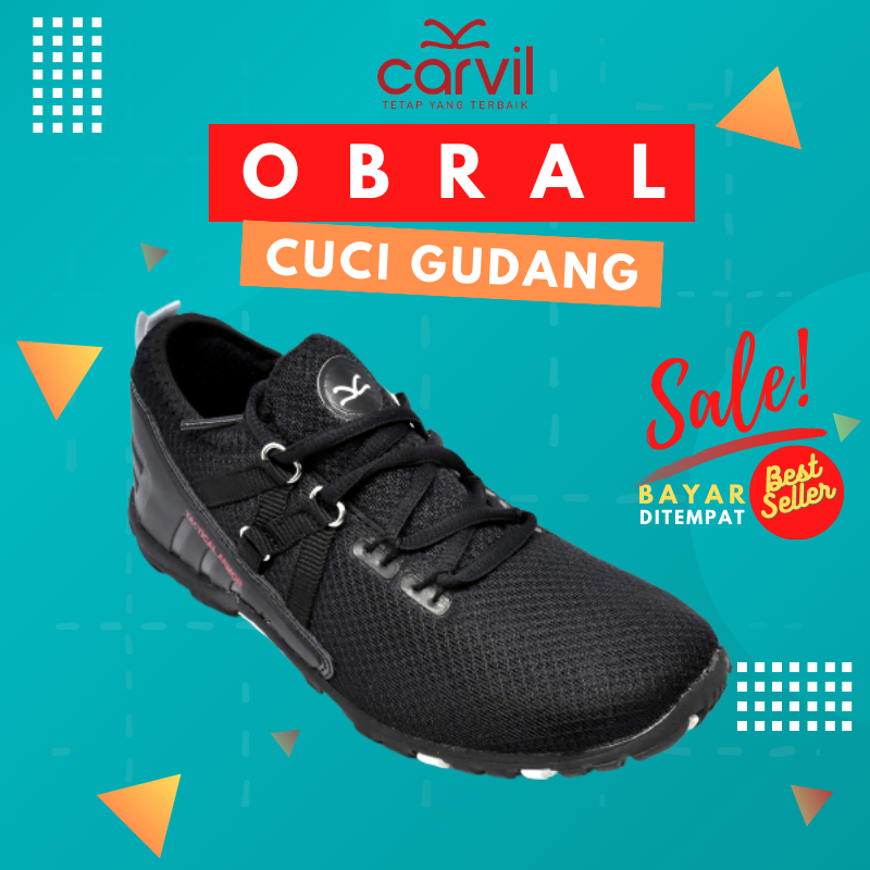Jual Carvil Larroy-C Sepatu Sekolah Anak Laki laki Full Hitam Original ...