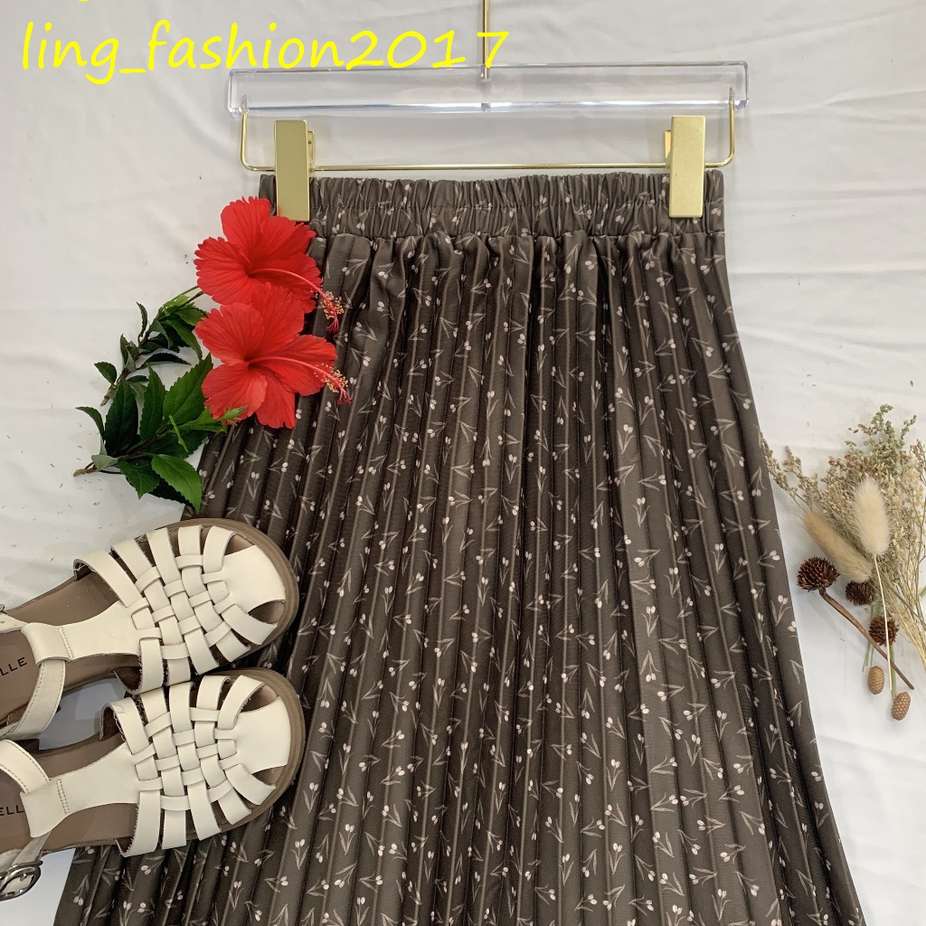 Jual ROK PLISKET WANITA KOREAN STYLE/ROK PLISKET PAYUNG MOTIF BUNGA ...