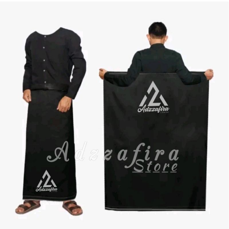 Jual Sarung Tenun Polos Pria Premium Warna Hitam & Putih Kemasan Kotak ...