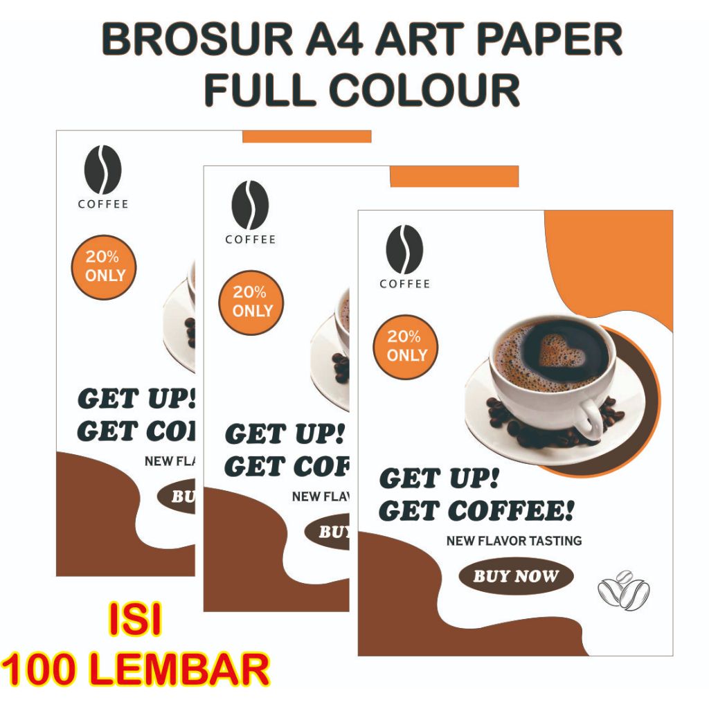 Jual CETAK BROSUR ISI 100 LEMBAR 1 MUKA / FLYER PAMFLET / FULL COLOUR ...
