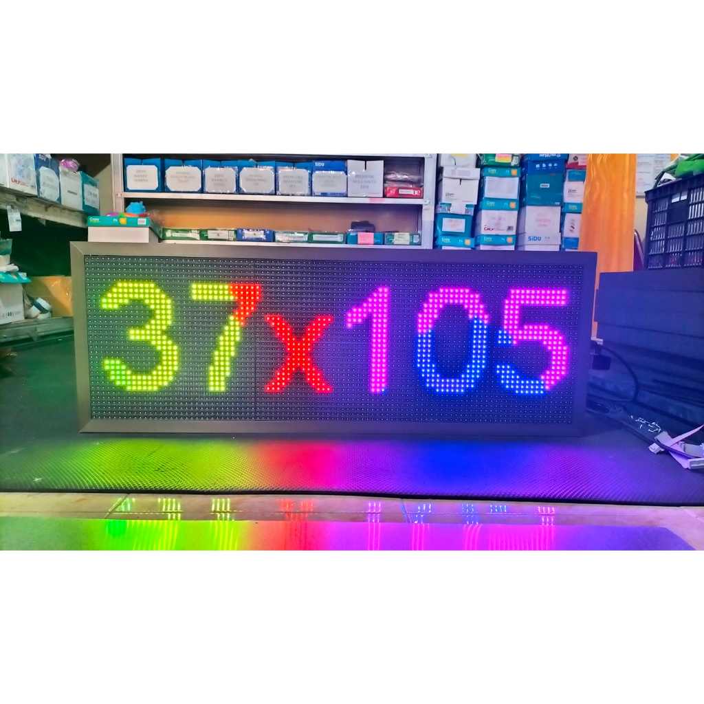 Jual Running Text P10 2x3 Panel 2 Sisi Ukuran 37x101 cm Outdoor ...