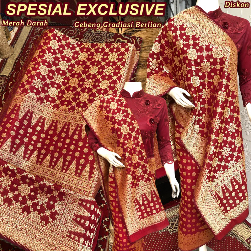 Jual SUPER MEWAH Exclusive Songket Lepus Berlian Gradiasi ORI Grade A TERLARIS Songket Tenun ...