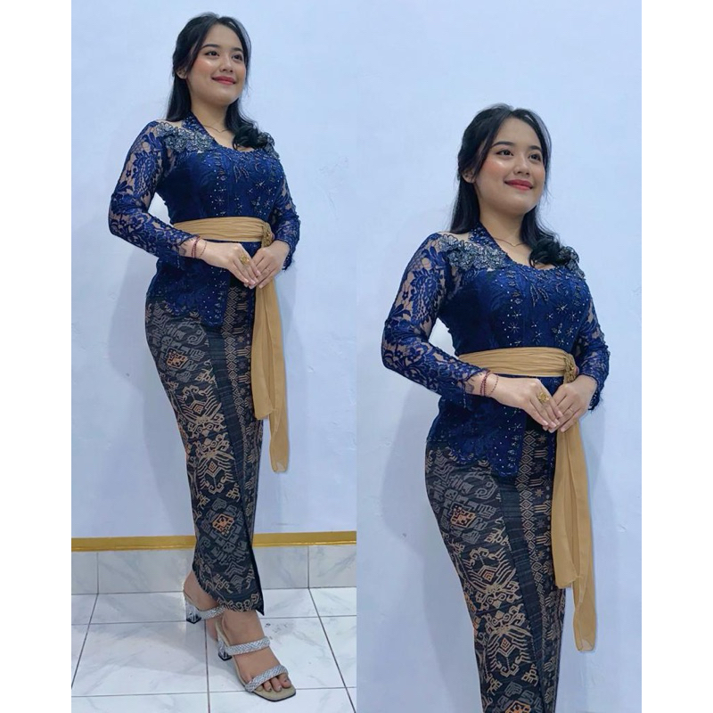 Jual One Set Kebaya Modif Brokat Payet||Kebaya Wisuda||Kebaya Brokat ...