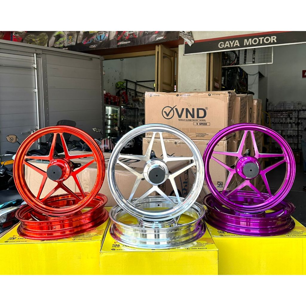 Jual New Velg VND V Speed Gen 1 dan Gen 2 model Star untuk VARIO 160 CBS / AEROX / Mio / Mio m3 ...