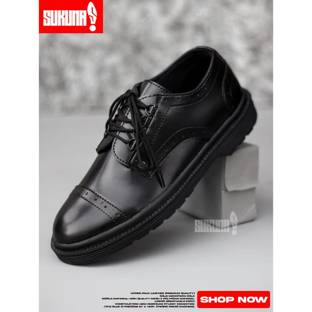 Jual Sepatu Formal Docmart Oxford HItam Kerja Pria - NEKALI | Shopee ...