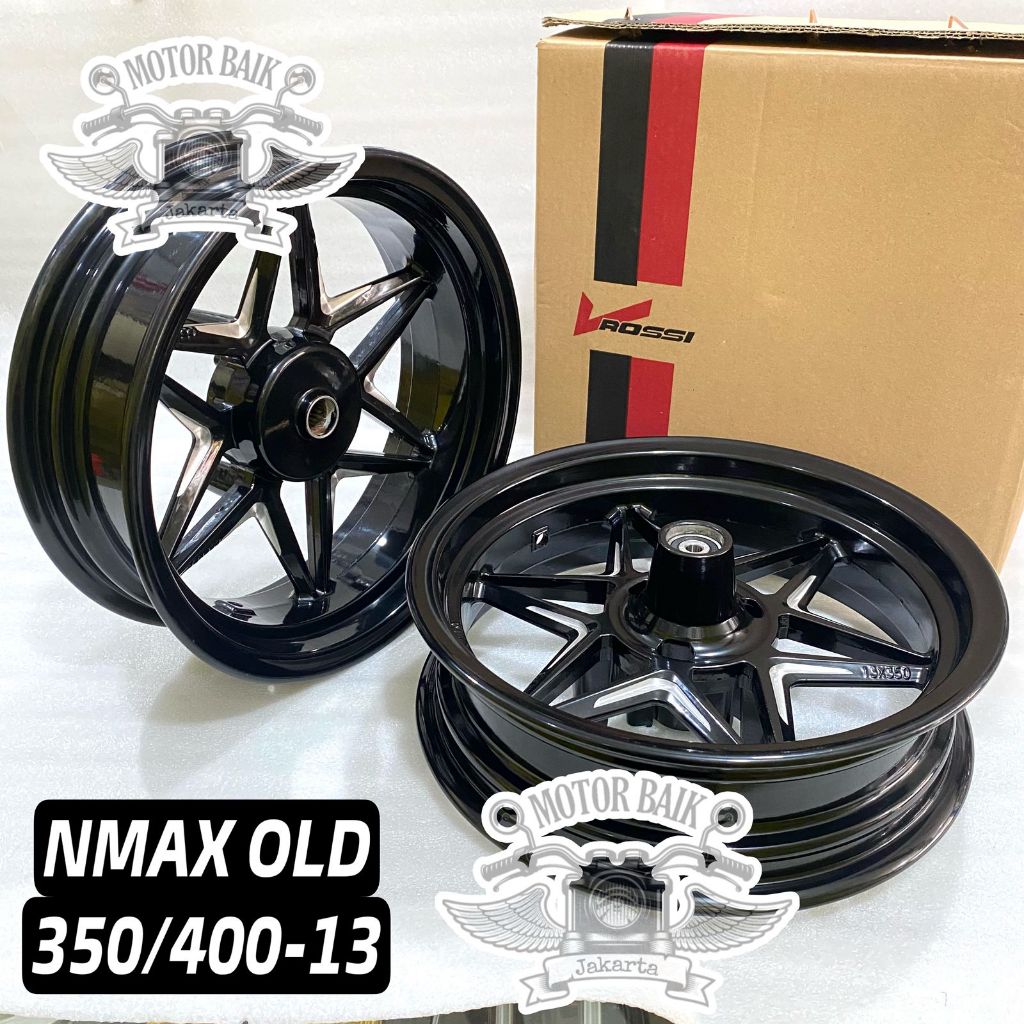 Jual velg pelek velek NMAX old lama VROSSI ROSSI orbit black chrome 350 ...