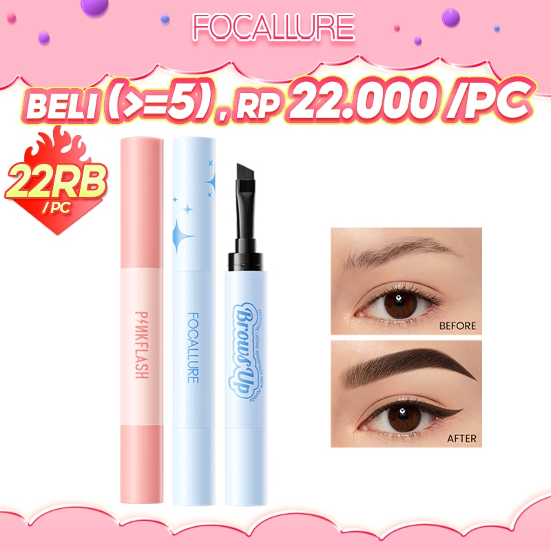Jual FOCALLURE Ultra Long Lasting Zero Smudge 3D Eyebrow Gel 2-in-1 ...
