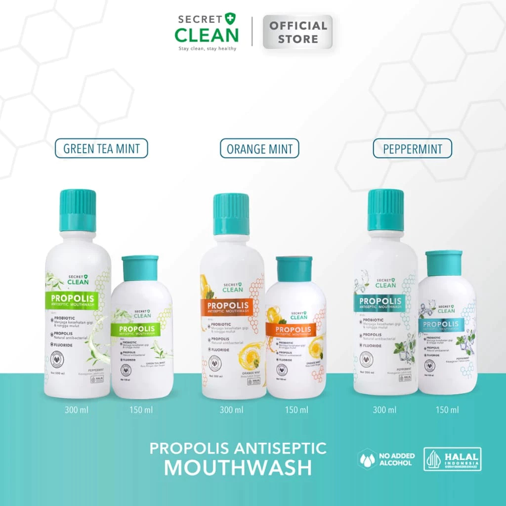 Jual Secret Clean Propolis Antiseptic Mouthwash 300ML Series | Shopee ...