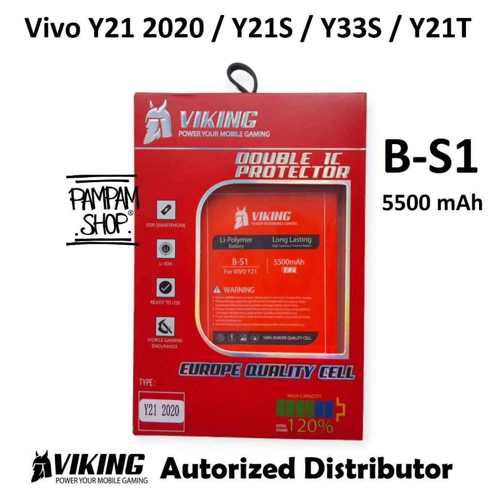 Jual Baterai VIKING Double Power Vivo Y21 2020 / Y21A / Y21S / Y21T ...