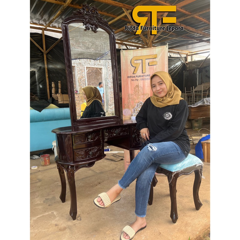 Jual REAL PICT !! MEJA RIAS TERMURAH !! Meja Rias Anggur Bulat / Meja ...