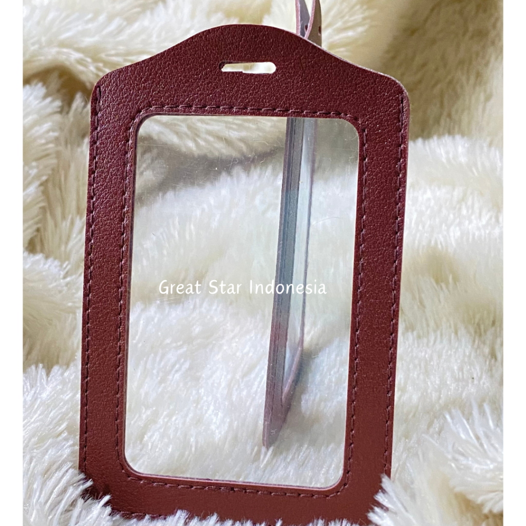 Jual FRAME ID CARD KULIT PU BOLAK BALIK / DOUBLE SIDE POTRAIT (FRAME ...