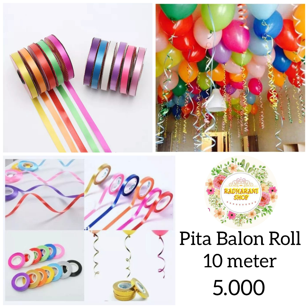 Jual Pita Balon Dekorasi Pesta Ulang Tahun Ultah Balloon Ribbon Roll ...