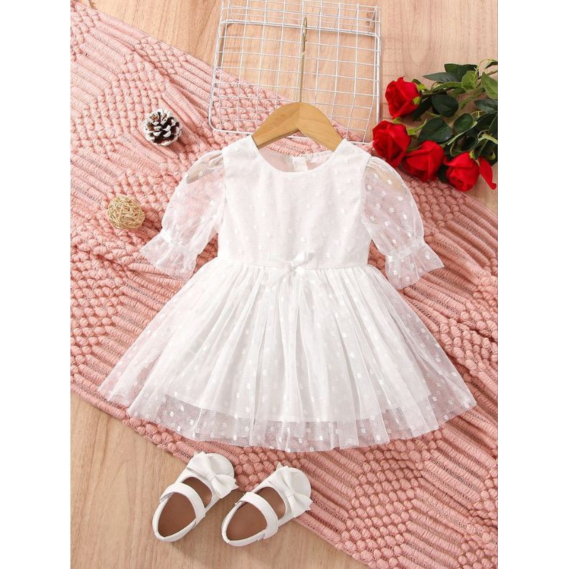 Jual Mini Dress Anak Perempuan Baby Newborn Warna Putih - Gaun Pesta ...