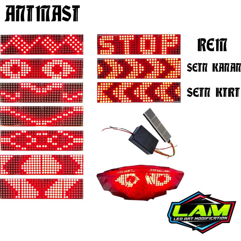 Jual STOPLAMP DOT MATRIX VARIO 125 LED NEW | Shopee Indonesia