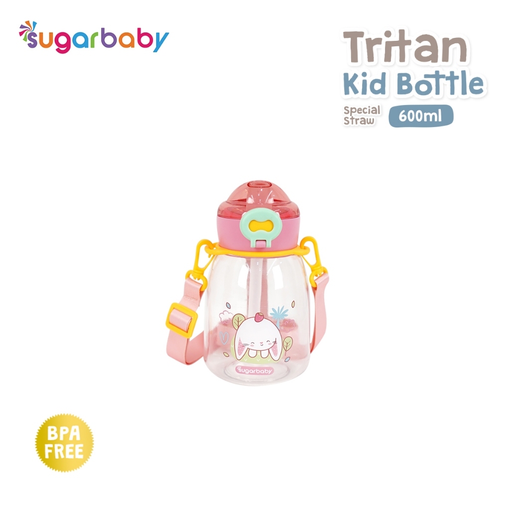 Jual Sugar Baby Tritan Bottle 400ML TKBST400 With Special Straw / Tritan Kid Bottle Slim 600ml ...