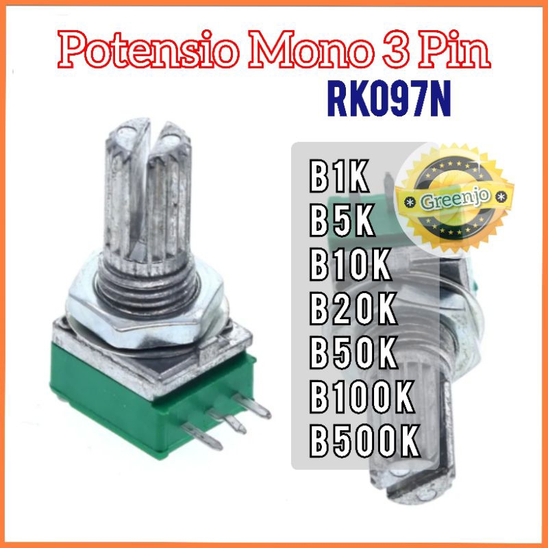 Jual Potensio Mono 3Pin B1K B5K B10K B20K B50K B100K B500K ...