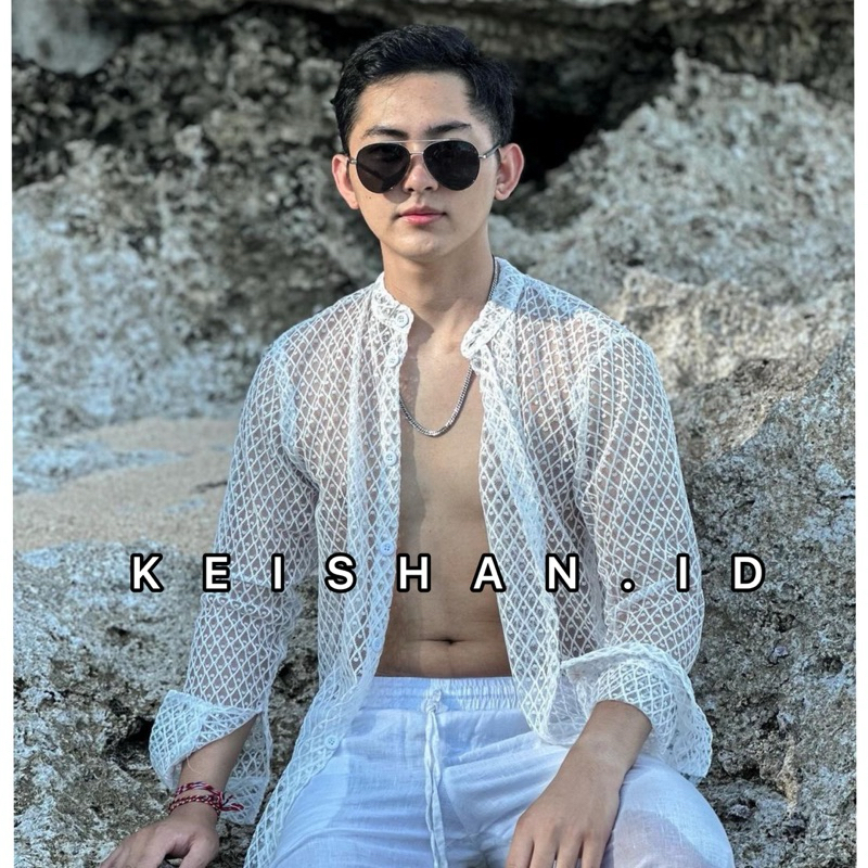 Jual KEISHAN.ID - KEVIN SHIRT kemeja LENGAN PANJANG pria transparan ...