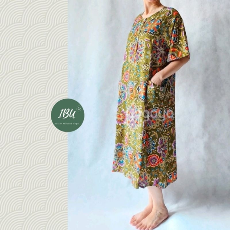 Jual Ibu Daster Batik Kencana Ungu Ds 08 Syantik Kub Label Biru ...