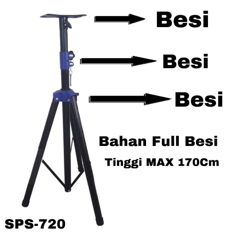 Jual Stand Speaker Aktif Portable Full Besi Tebal Tripod Speaker Besi ...