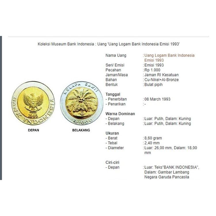 Jual koin kuno Indonesia 1000 Kelapa sawit original | Shopee Indonesia