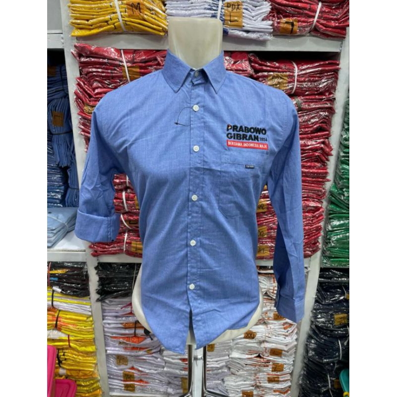 Jual kemeja gemoy Prabowo kemeja kampanye Prabowo Gibran kemeja custom | Shopee Indonesia