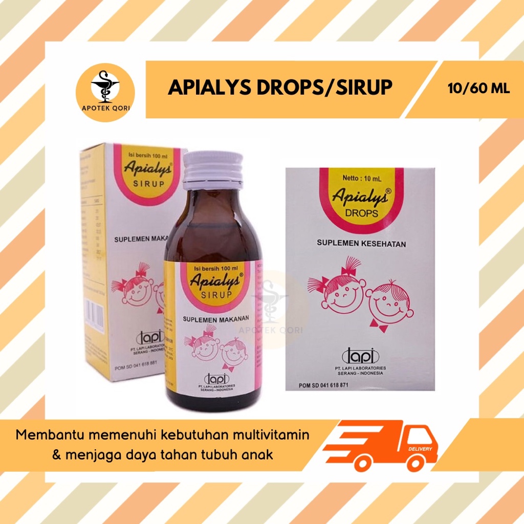 Jual APIALYS DROPS 10 ML/APIALYS SIRUP 100 ML/SUPLEMEN BAYI & ANAK ...