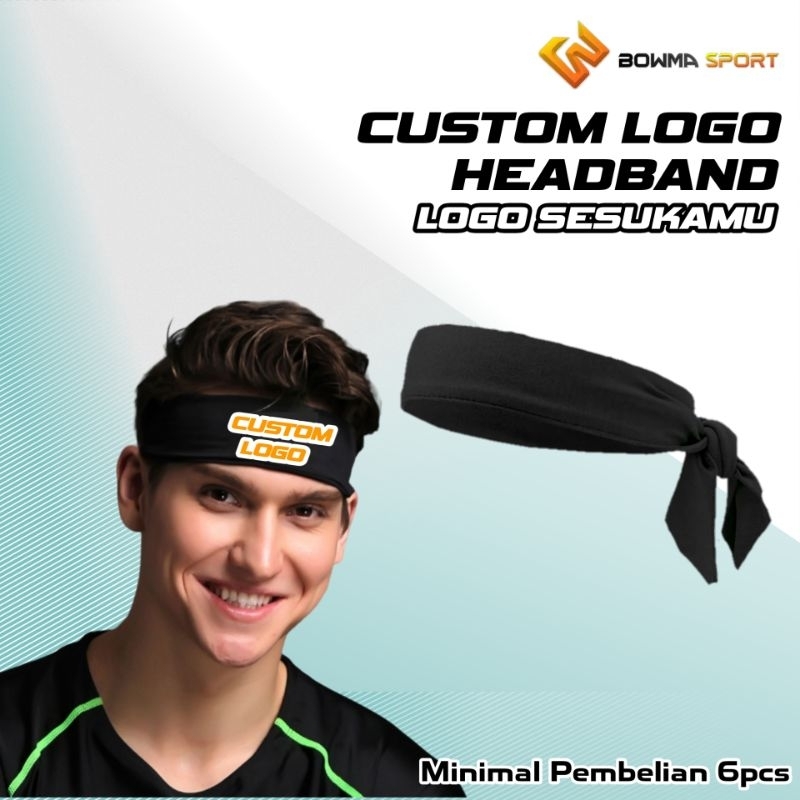 Jual CUSTOM LOGO HEADBAND SPORT / BANDANA SPORT / IKAT KEPALA SPORT ...
