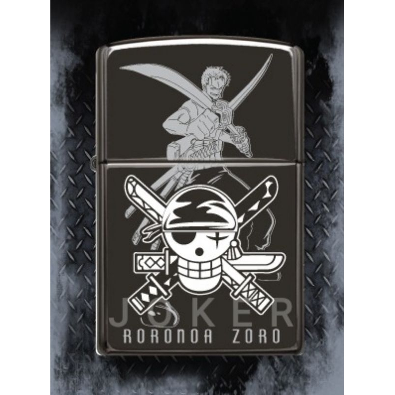 Jual Korek api Zippo Black Ice Grafir laser Motif ONE PIECE RORONOA ...