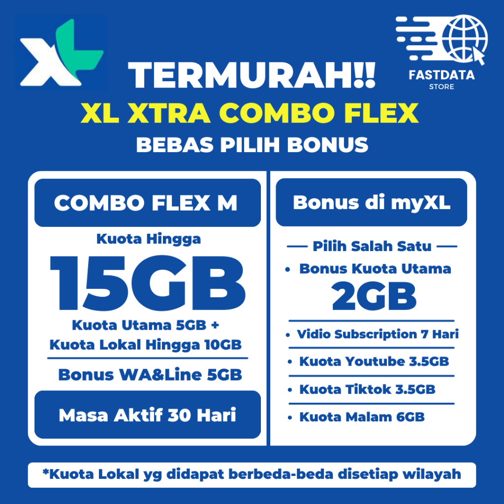 Jual PROMO!!! PAKET DATA XL XTRA COMBO FLEX HARGA KHUSUS SUPER MURAH ...