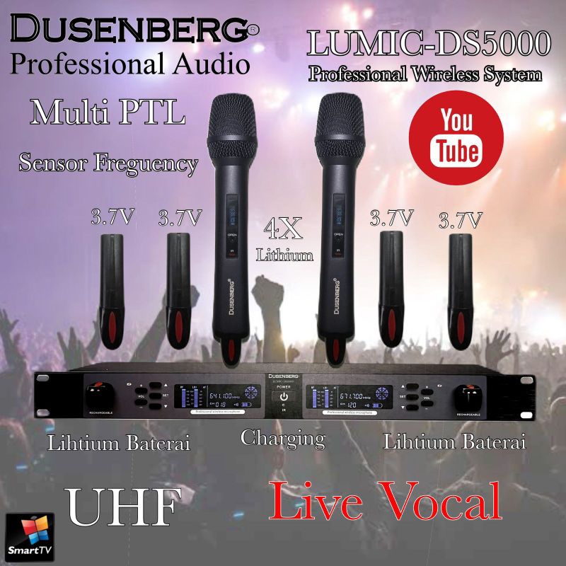 Jual mic wireless microphone wireless Dusenberg Lumic DS 5000 Lumic ...