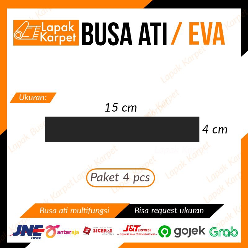 Jual Busa ati paket 4 pcs ukuran 15 cm x 4 cm x 2 cm / busa eva / busa ...