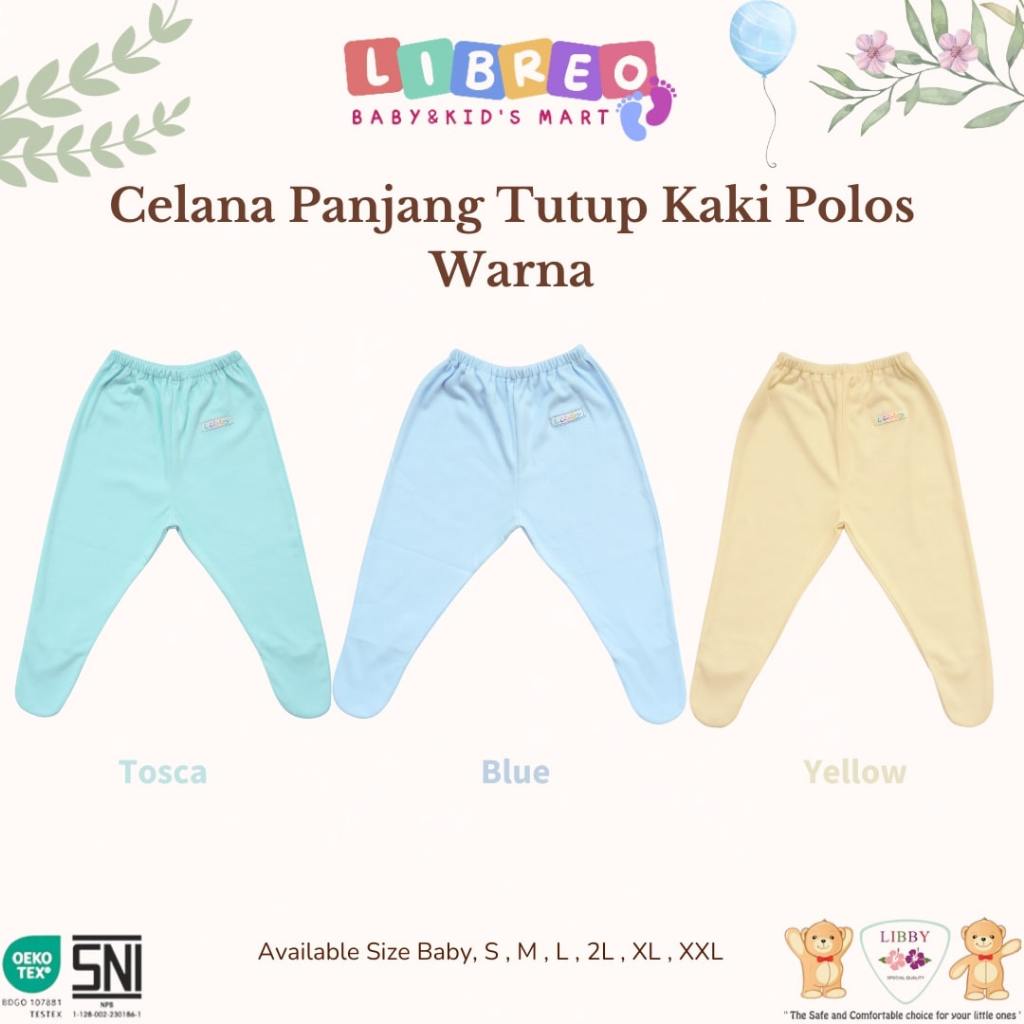 Jual LIBBY Celana Panjang Anak Tutup Kaki Polos Warna | Shopee Indonesia
