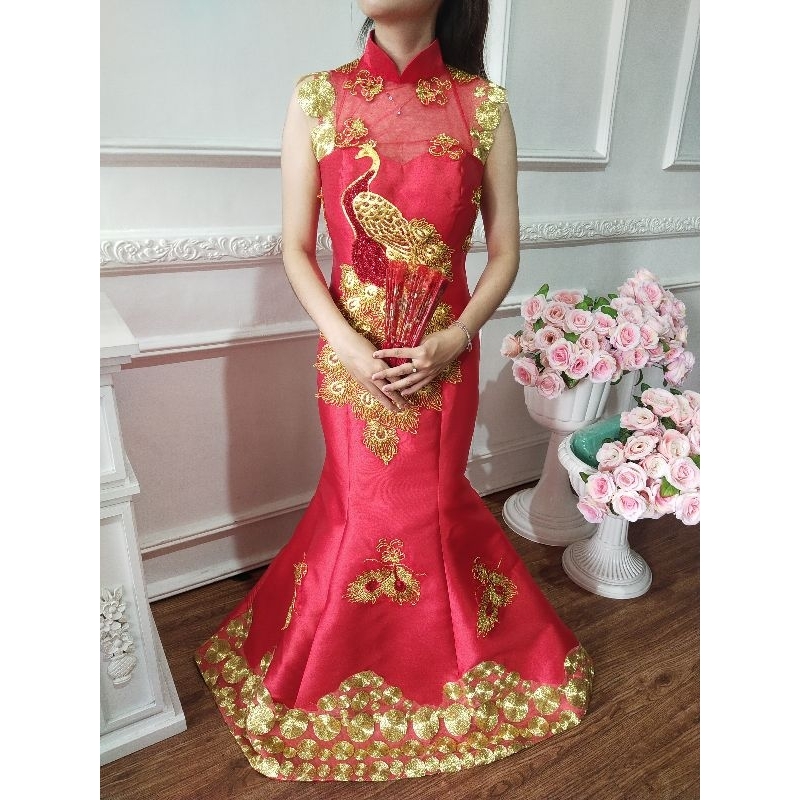 Jual Cheongsam Sangjit dress (rent) Qipao | Shopee Indonesia