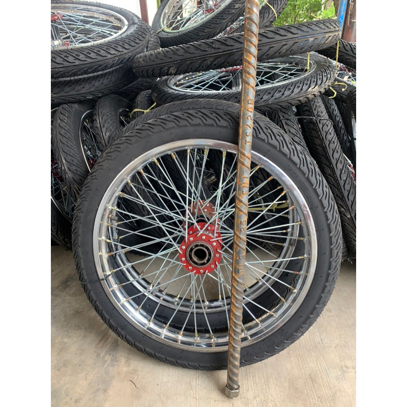 Jual Roda gerobak BAN BARU Ring 17 model jari jari [bonus penjepit 2pcs ...