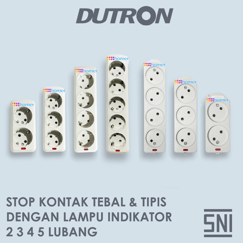 Jual DUTRON Stop Kontak ORIGINAL Arde BER SNI 2 3 4 5 Lubang Tanpa ...