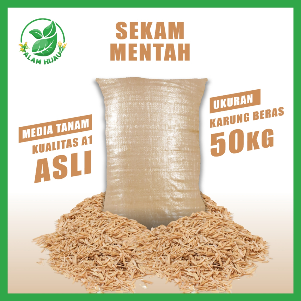 Jual Sekam Mentah Untuk Media Tanam Sekam Mentah 1 Karung Brambut Sekam ...