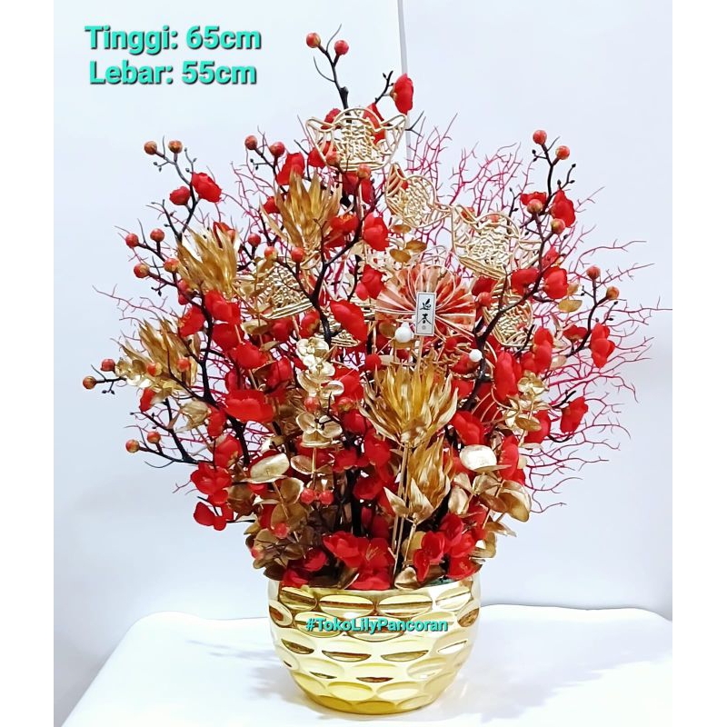 Jual Pohon Bunga Hoki Imlek / Dekorasi Sakura Meihua Imlek / Bunga ...