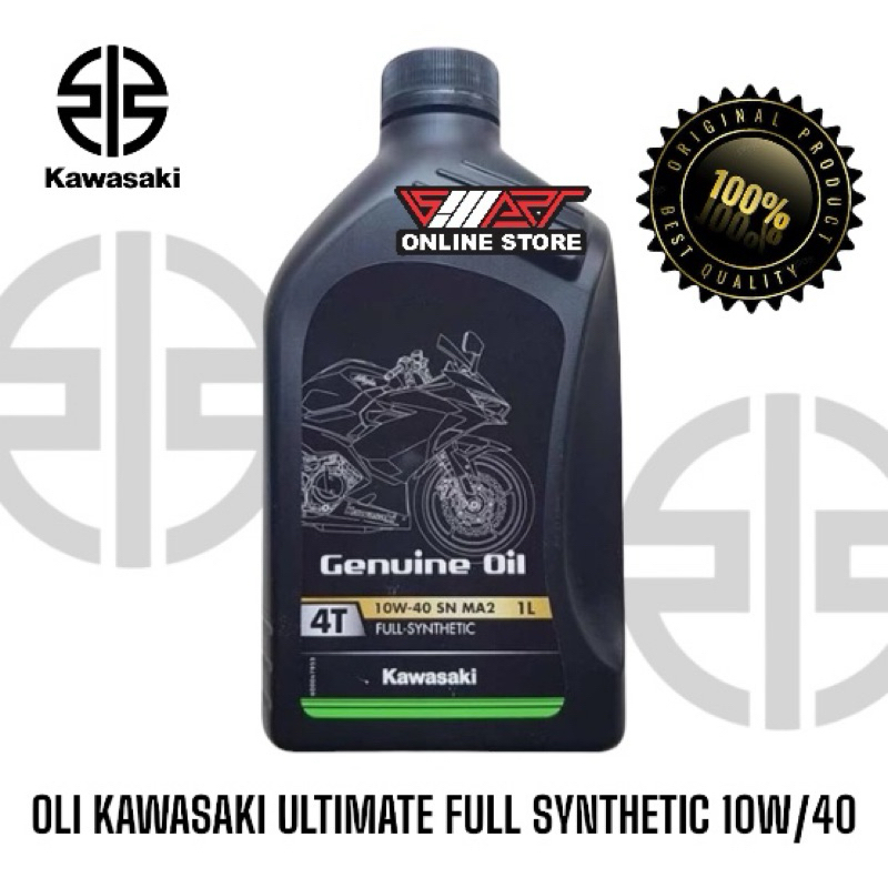 Jual OLI KAWASAKI ULTIMATE 4T FULL SYNTHETIC 10W/40 1 LITER | Shopee ...