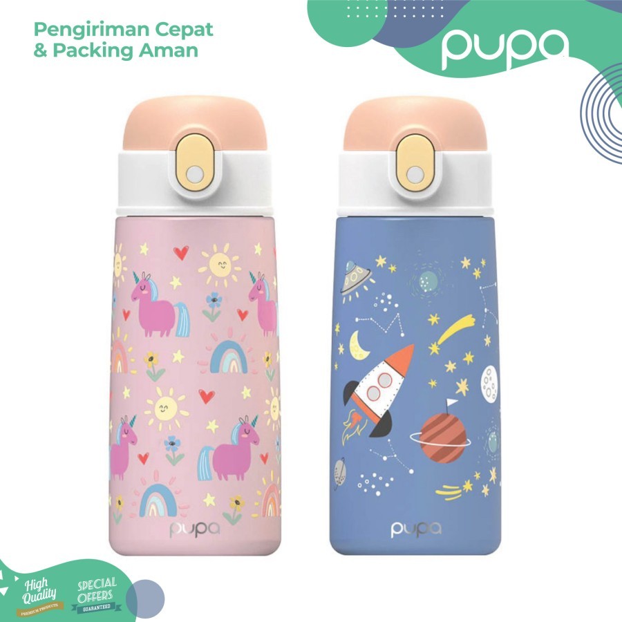 Jual Botol Termos Air Minum Stainless BPA Free Anak Sedotan Bottle ...