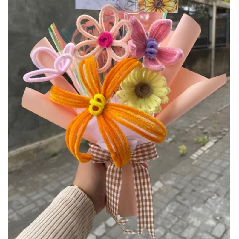 Jual Bouquet Bunga Kawat Mercy Buket Medium (WAJIB CO KARDUS) | Shopee ...