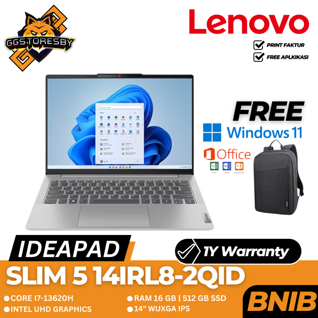 Jual LAPTOP LENOVO IDEAPAD SLIM 5 14IRL8-2QID/2PID | I7-13620H 16/512 ...