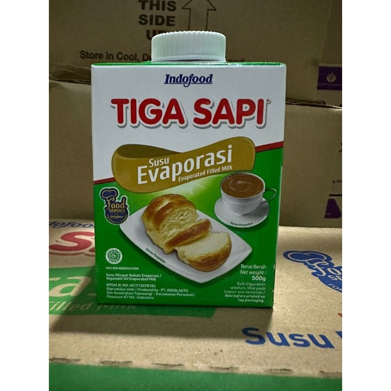 Jual SUSU EVAPORASI CAP TIGA SAPI 500GRAM BAKING MILK COOKING MILK ...